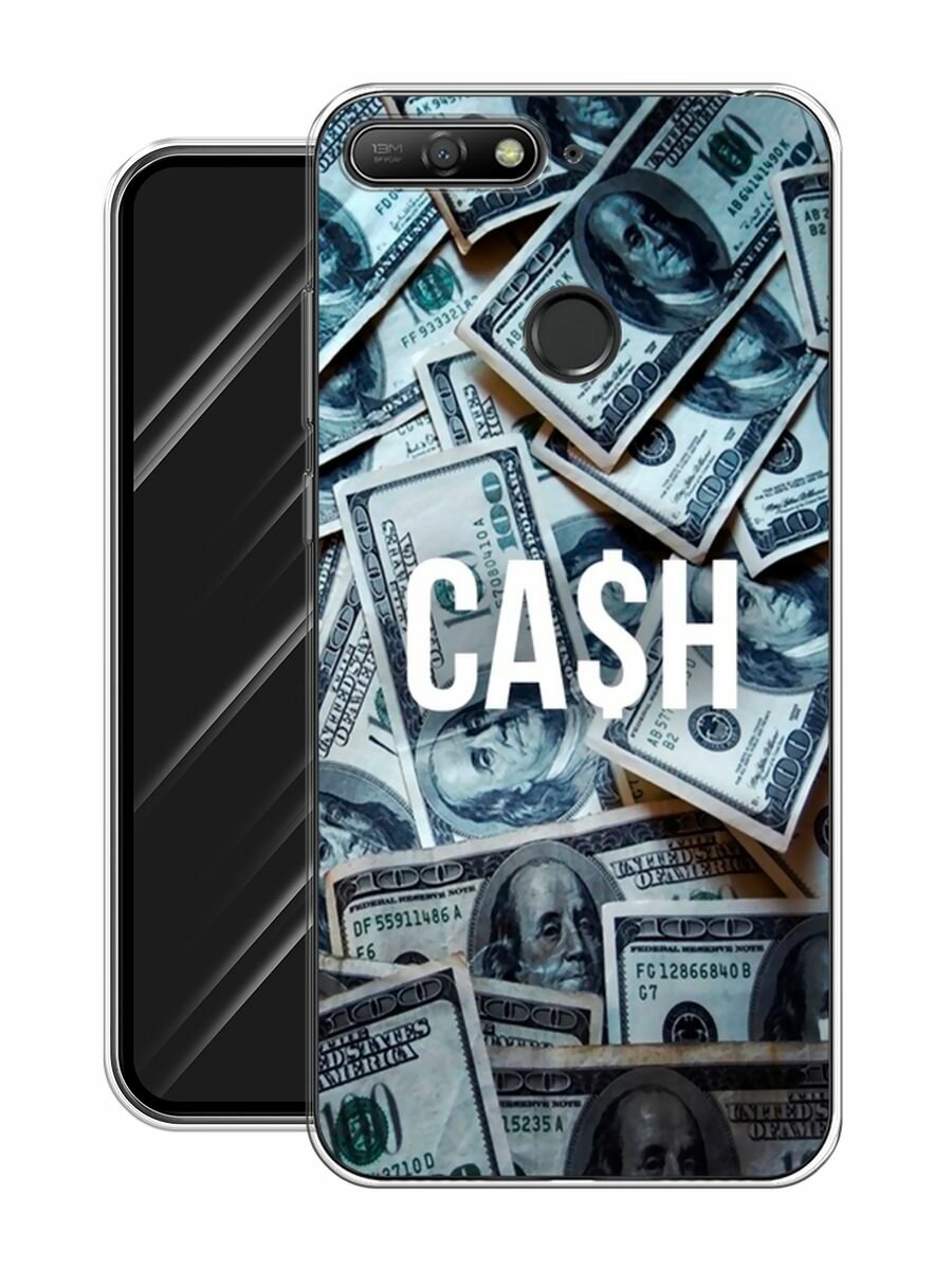 Чехол на Honor 7C/7A Pro/Huawei Y6 Prime 2018 / Хонор 7С/7А Про/Хуавей Y6 Prime 2018 с принтом "Cash" — фото 1