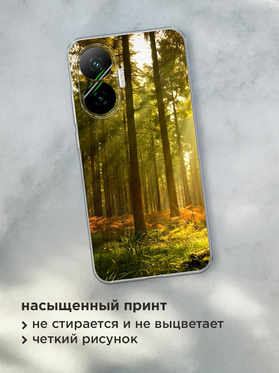 Силиконовый чехол на Poco F7 / Поко F7 с принтом "Лес 7" — фото 1