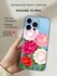 Чехол на Apple iPhone 13 Pro / Айфон 13 Про с принтом "Большие пионы", прозрачны...