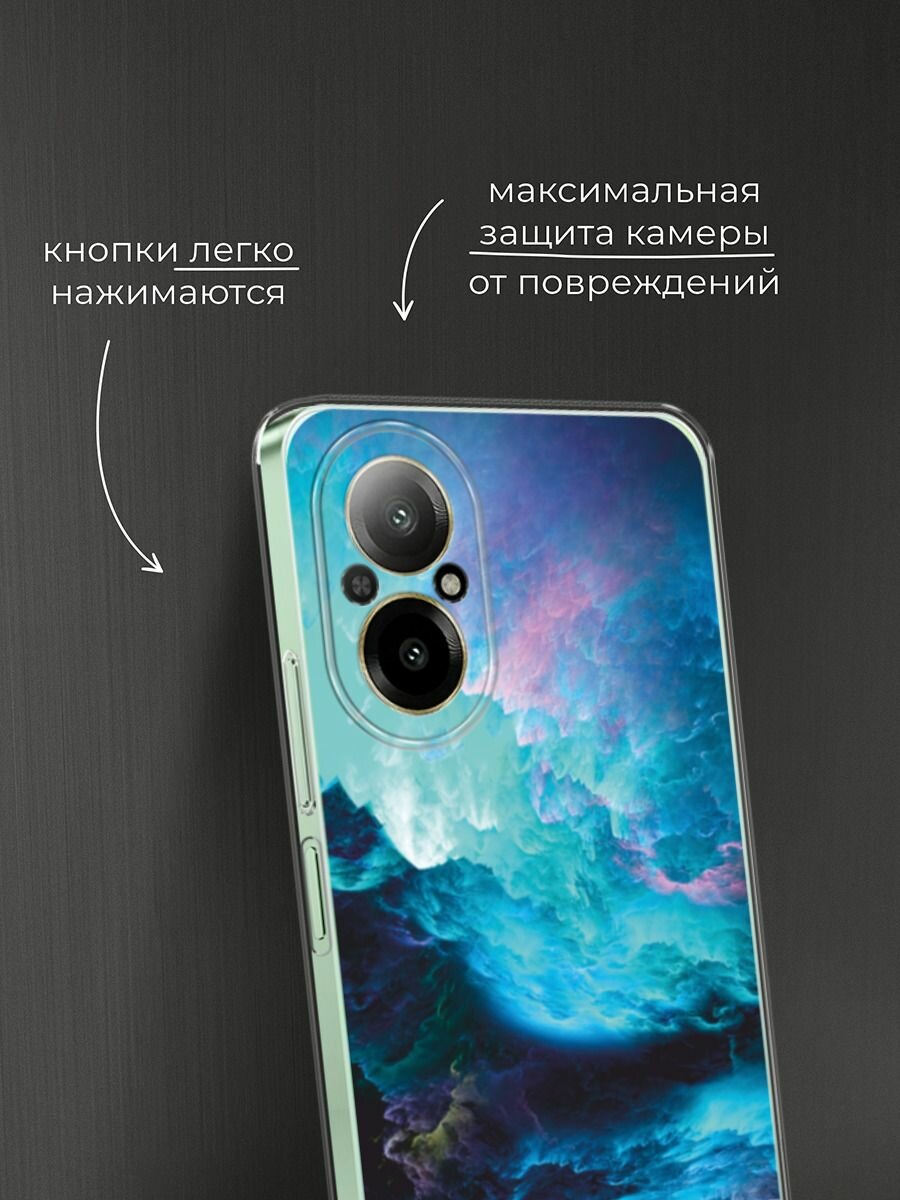 Чехол на Realme C67 4G / Реалми C67 4G с принтом "Бирюзовое небо" — фото 1