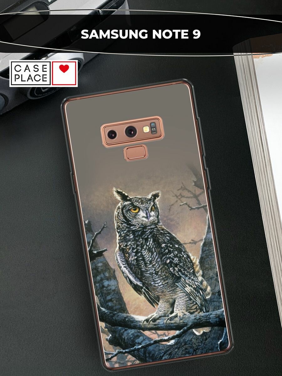 Чехол на Samsung Galaxy Note 9 / Самсунг Галакси Нот 9 с принтом "Сова арт 5"