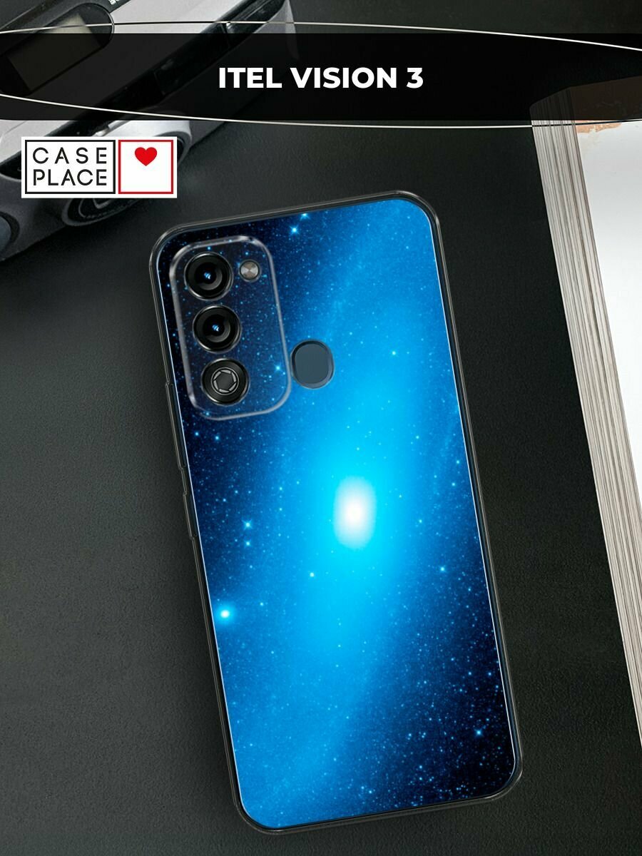 Силиконовый чехол на Itel Vision 3 / Ител Визион 3 с принтом "Космос 1"