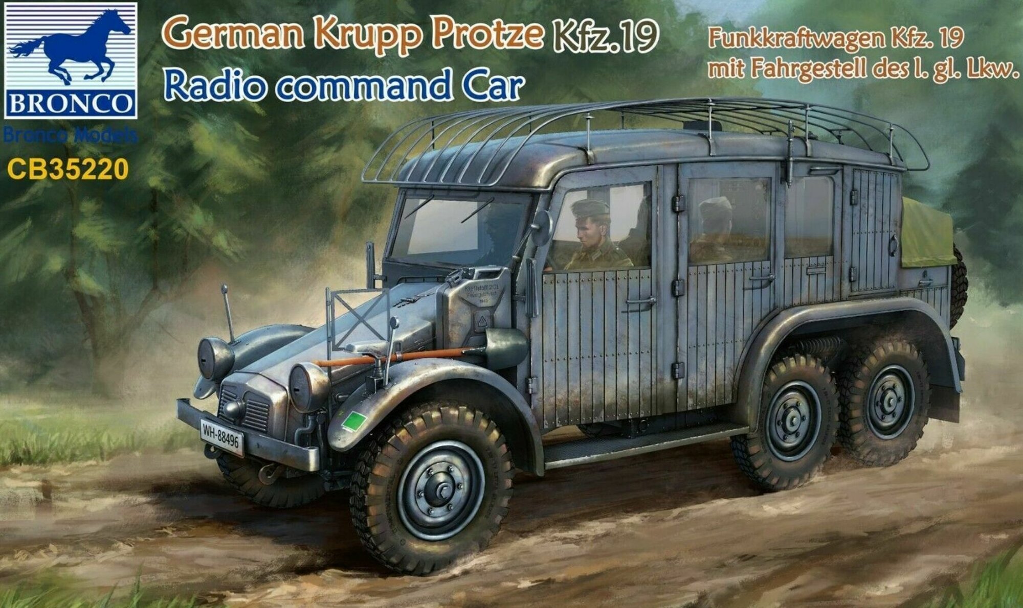 Bronco CB35220 1/35 Модель сборки Hемецкий Krupp Protze Kfz.19 БТР радиоуправляемый автомобиль