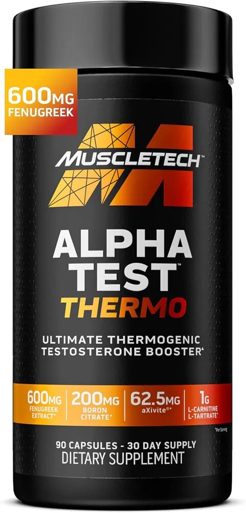 MuscleTech AlphaTest Thermo, термос, 90 капсул