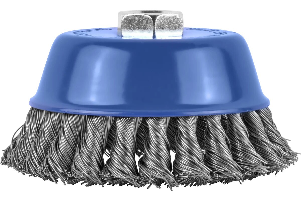 Кордщетка стальная витая для УШМ 125мм грубая MONOGRAM 107-011