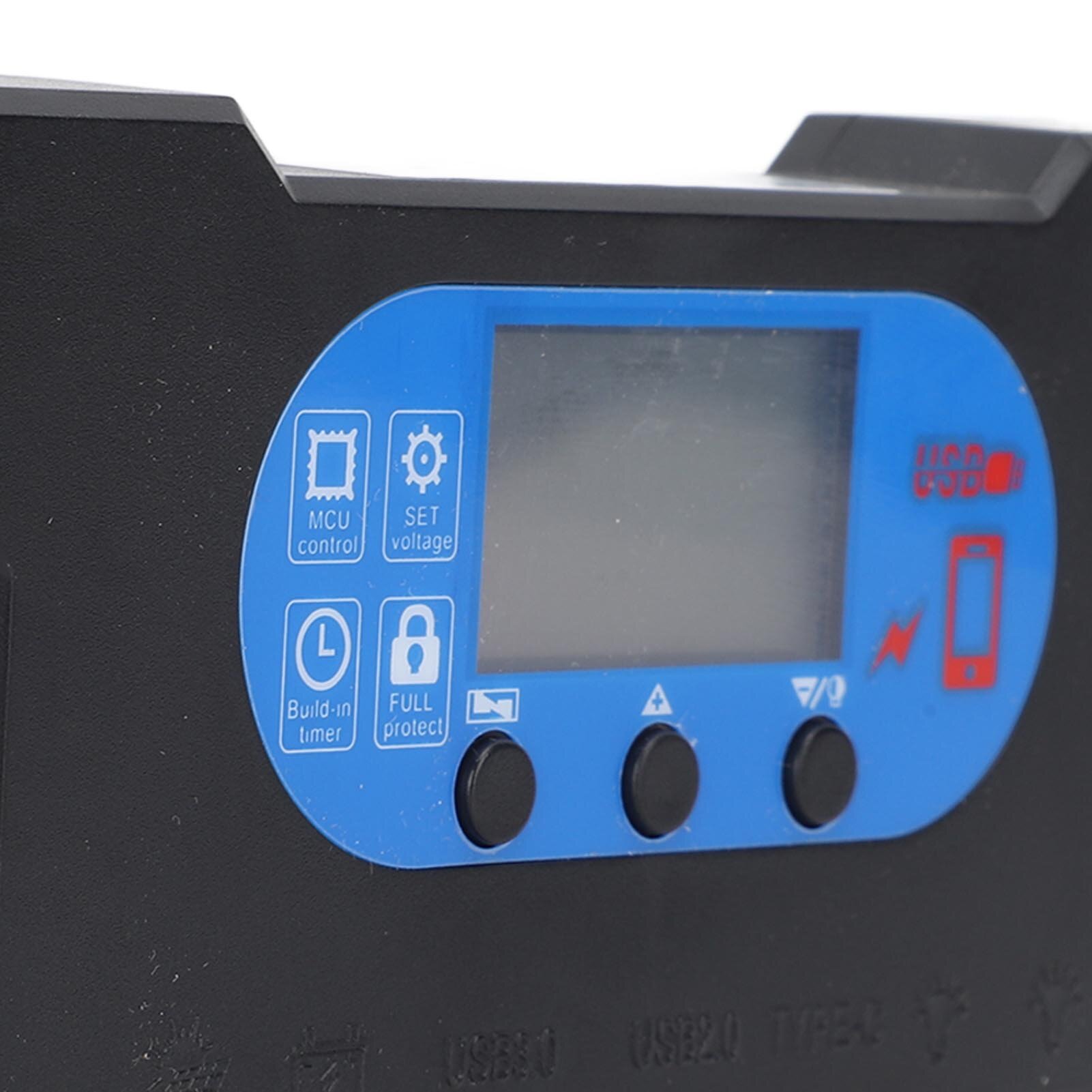 Солнечный контроллер HD-дисплей, двойной USB тип C, быстрая зарядка постоянным током, многофункциональная защита, регулятор солнечной панели 30А