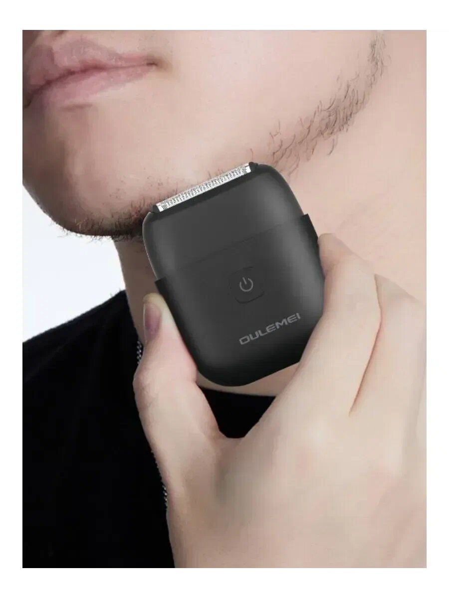 Электробритва сеточная OULEMEI "OLM-TX002", для влажного/сухого бритья, с индикацией, чёрная