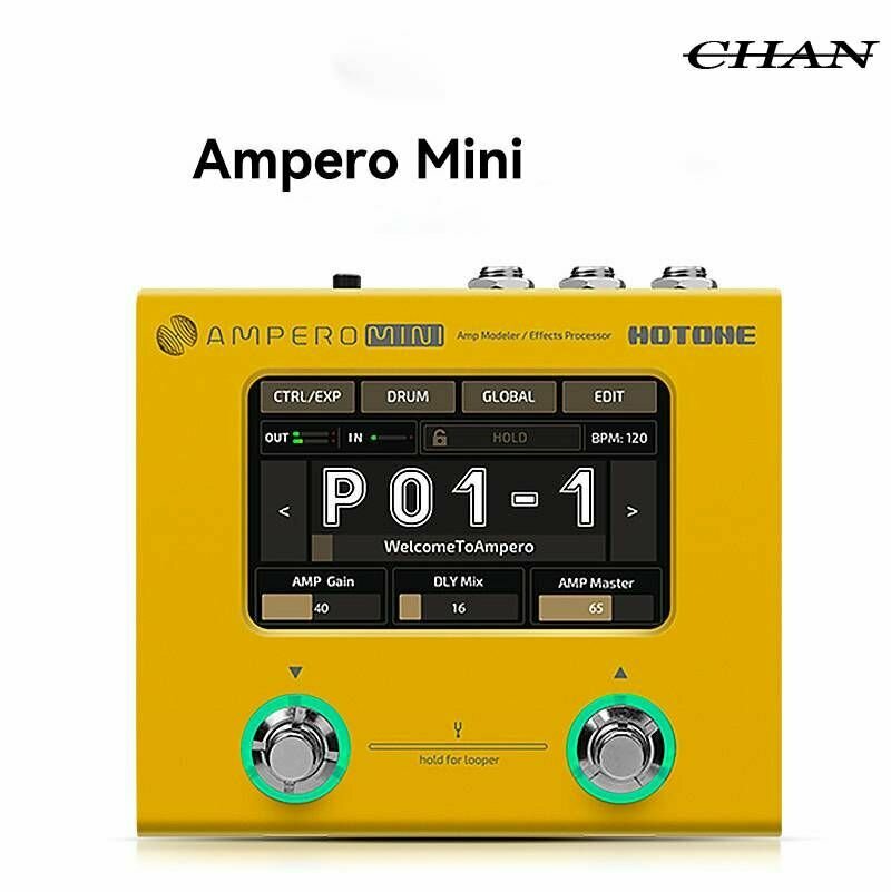 Hotone Ampero Mini Yellow Электрогитара Бас-усилитель Моделирование ИК-кабинетов Стерео