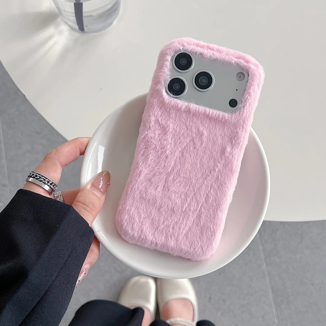 Розовый плюшевый чехол для iPhone 17 Pro Max, Color: 5