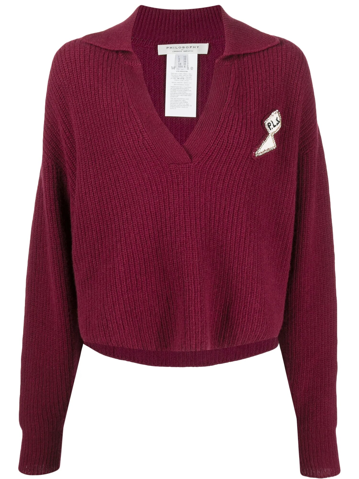 Джемпер Logo-patch chunky-knit jumper