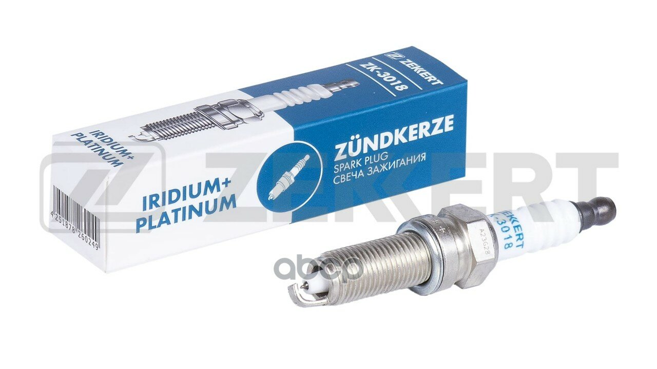 Свеча зажигания (Iridium+Platinum аналог NGK 9723 цена за 1 шт.) Kia Sportage III IV 14- Hyundai Zekkert арт. zk-3018
