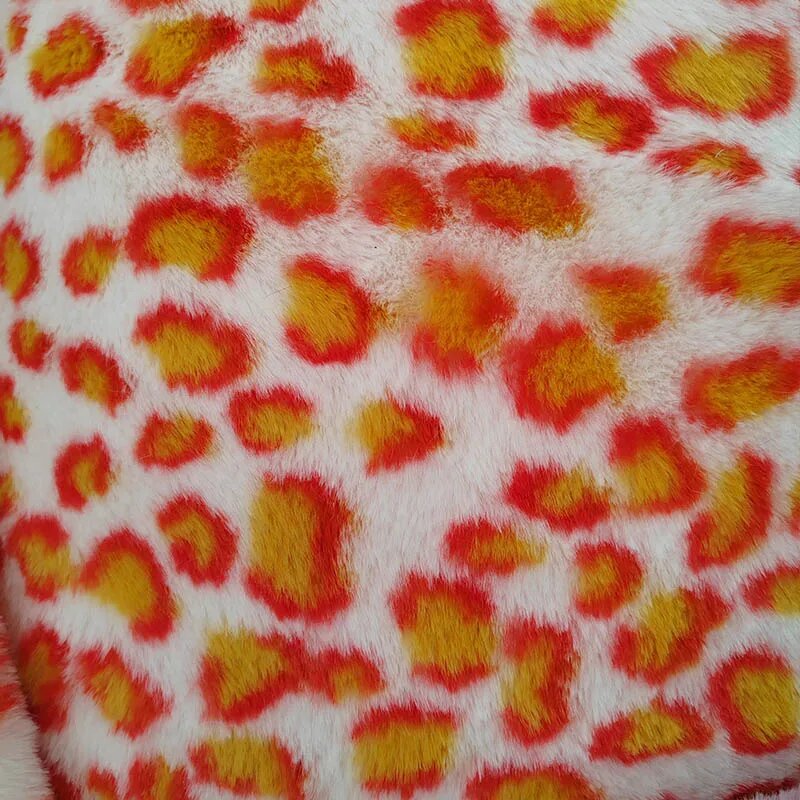 Искусственный мех с леопардовым принтом в горошек 160x50 см wide 160cmx50cm