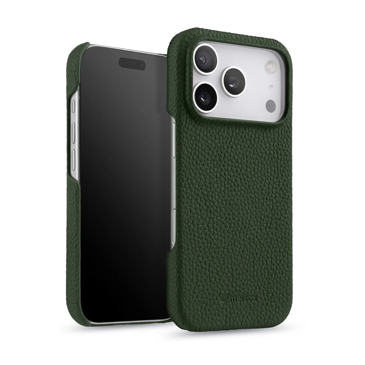 Кожаный чехол Melkco из натуральной воловьей кожи для Зеленый, for iPhone 17pro, Зеленый, Green