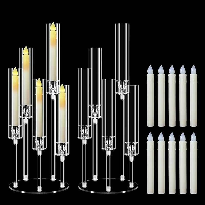 5-рожковый акриловый подсвечник высотой 58 см (свечи не входят в комплект)