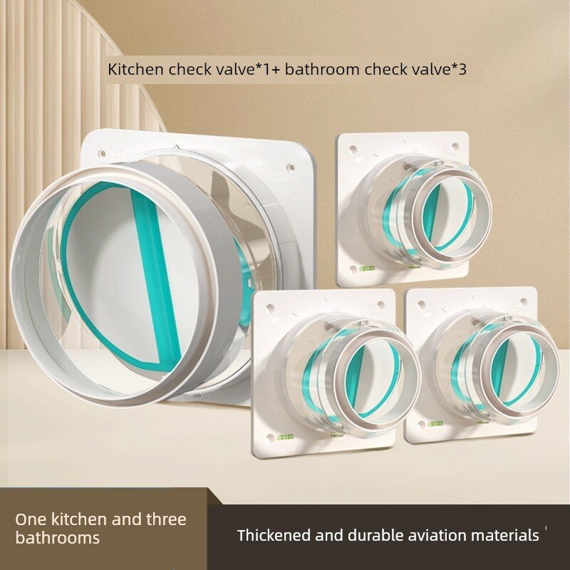 Универсальный обратный клапан для кухни и трех ванных комнат с 2-метровой вентиляционной трубой