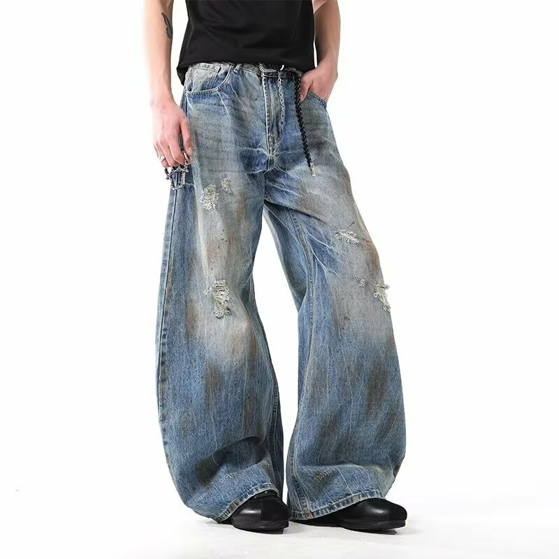 JYL Унисекс Джинсы Карго Лето Многокарманные Кроп Деним, Размер_XL