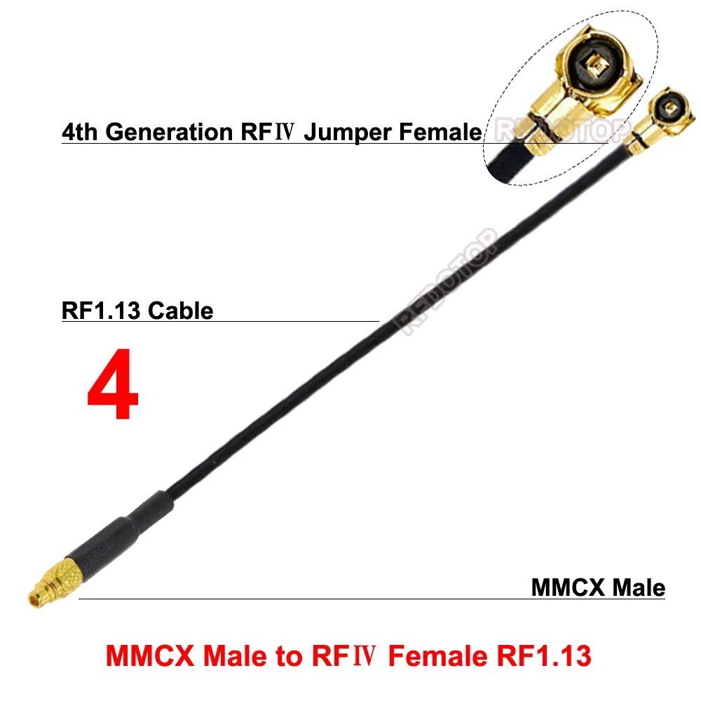 Удлинитель антенны MMCX Male to RFIV Female RF1.13, 20cm