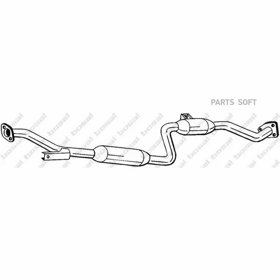 Глушитель MITSUBISHI Carisma (95-99) средняя часть BOSAL от официального дистрибьютора, BOSAL, артикул 282743