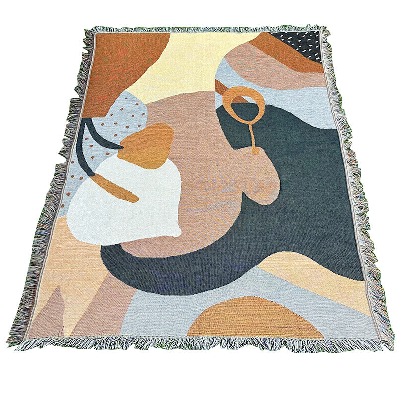 Покрывало плед декоративный, Походное одеяло, граффити, 130x160 cm