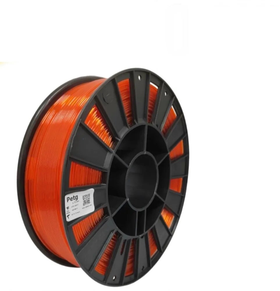 3д пластик petg оранжевый прозрачный 0,9кг
