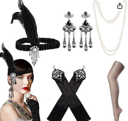 Набор ретро-ободков с перьями для девичника в стиле Гэтсби 1920-х годов, подарок для лучшей подруги на день рождения