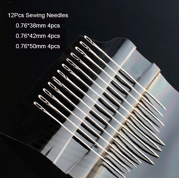 Швейные иглы для рукоделия из нержавеющей стали 6/12 шт. TypeA 12pcs Needle