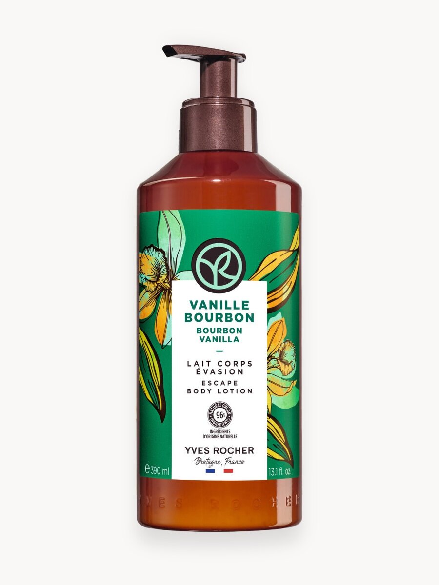 Молочко для тела Yves Rocher "Бурбонская Ваниль", 390 мл. увлажняющее