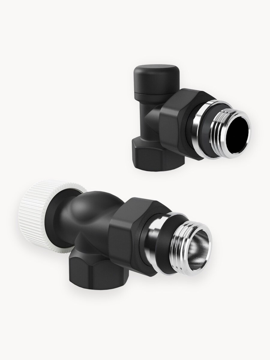 Набор термостатический осевой Royal Thermo Design 1/2"М30х1,5 (Черный)