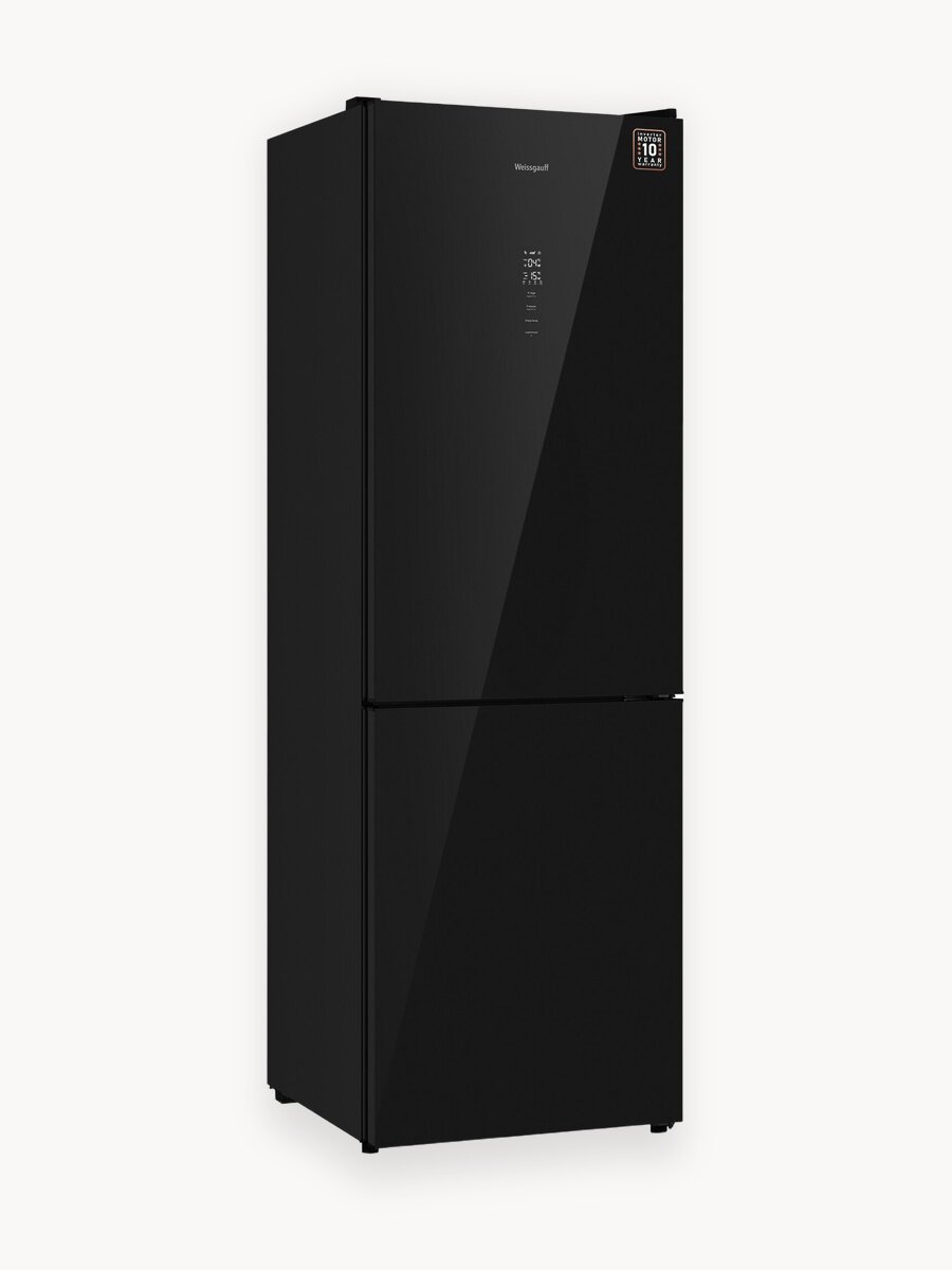 Отдельностоящий холодильник с инвертором Weissgauff WRK 185 Total NoFrost Inverter Black Glass