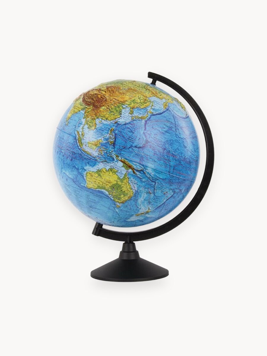 Глобус Globen физический Классик, диаметр 320 мм рельефный