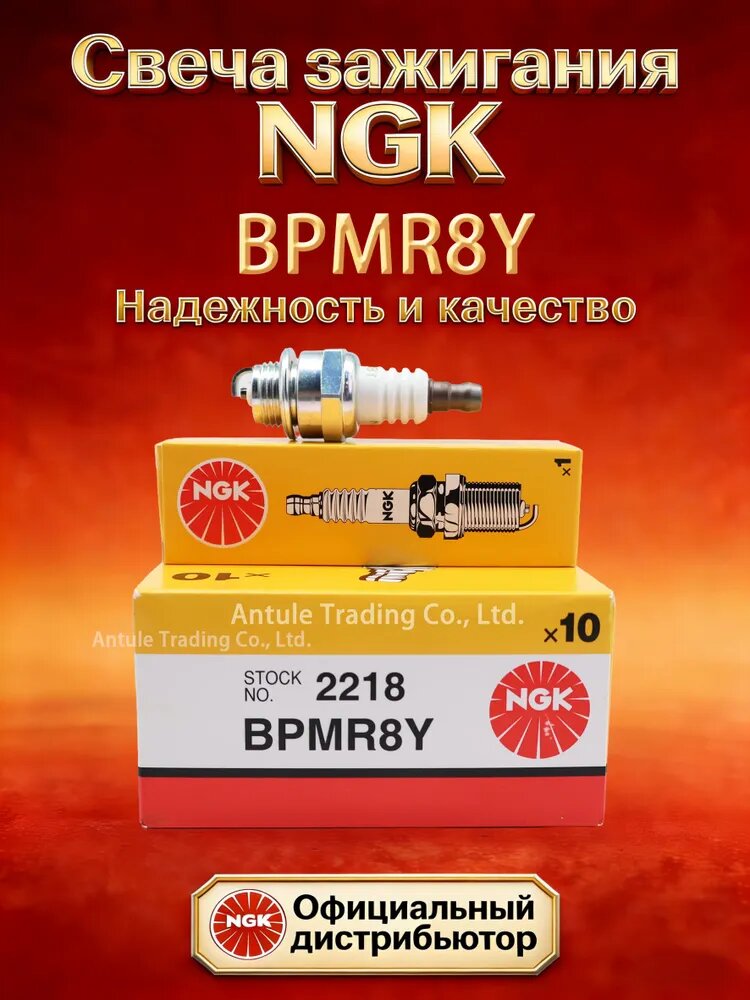 NGK Свеча зажигания арт. 2218/BPMR8Y Садовая газонокосилка OE: BPMR8Y - NGK, 1 шт.