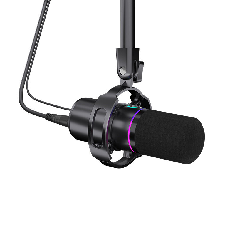 Микрофон WM8, конденсаторный, с шумоподавлением, RGB, для мобильных игр