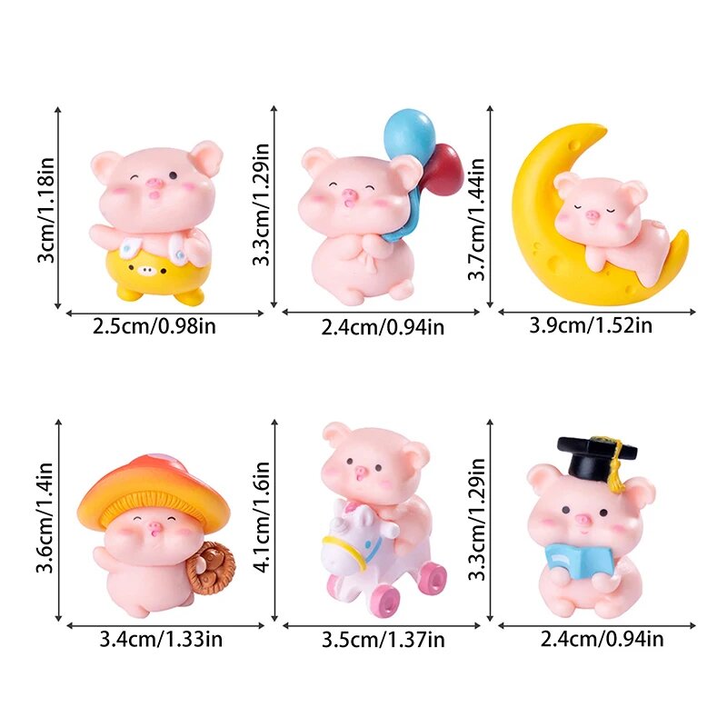 Миниатюрная фигурка поросенка из ПВХ