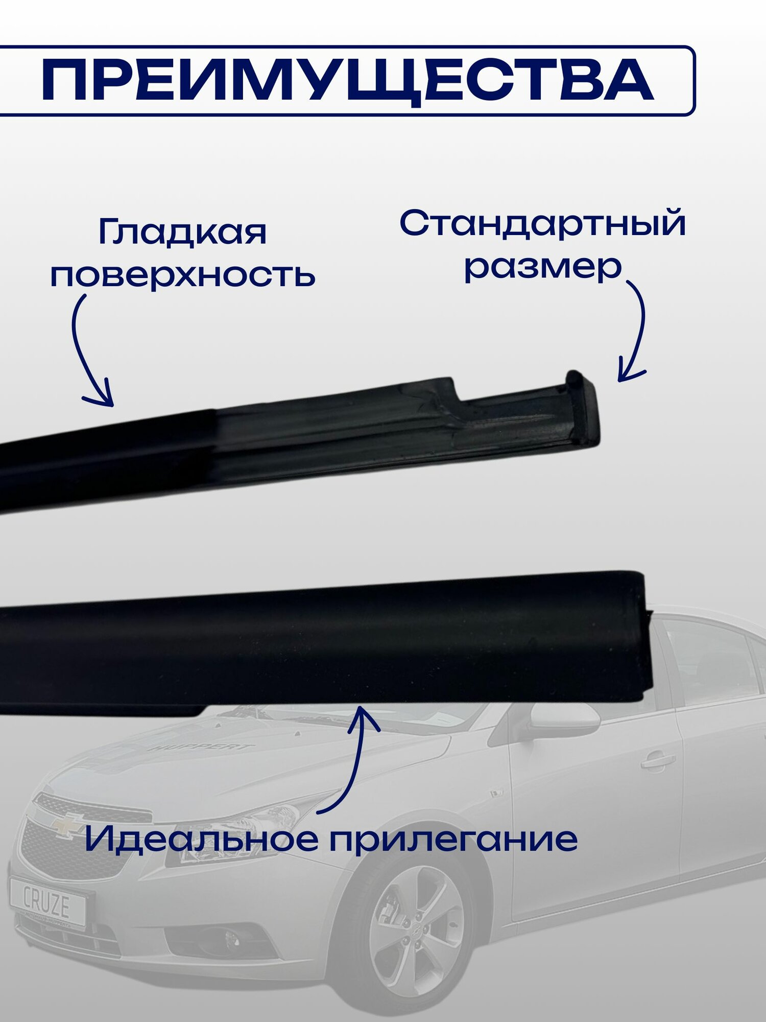 Уплотнитель автомобильный черный для защиты кузова и дверей от влаги, пыли и шума — фото 1