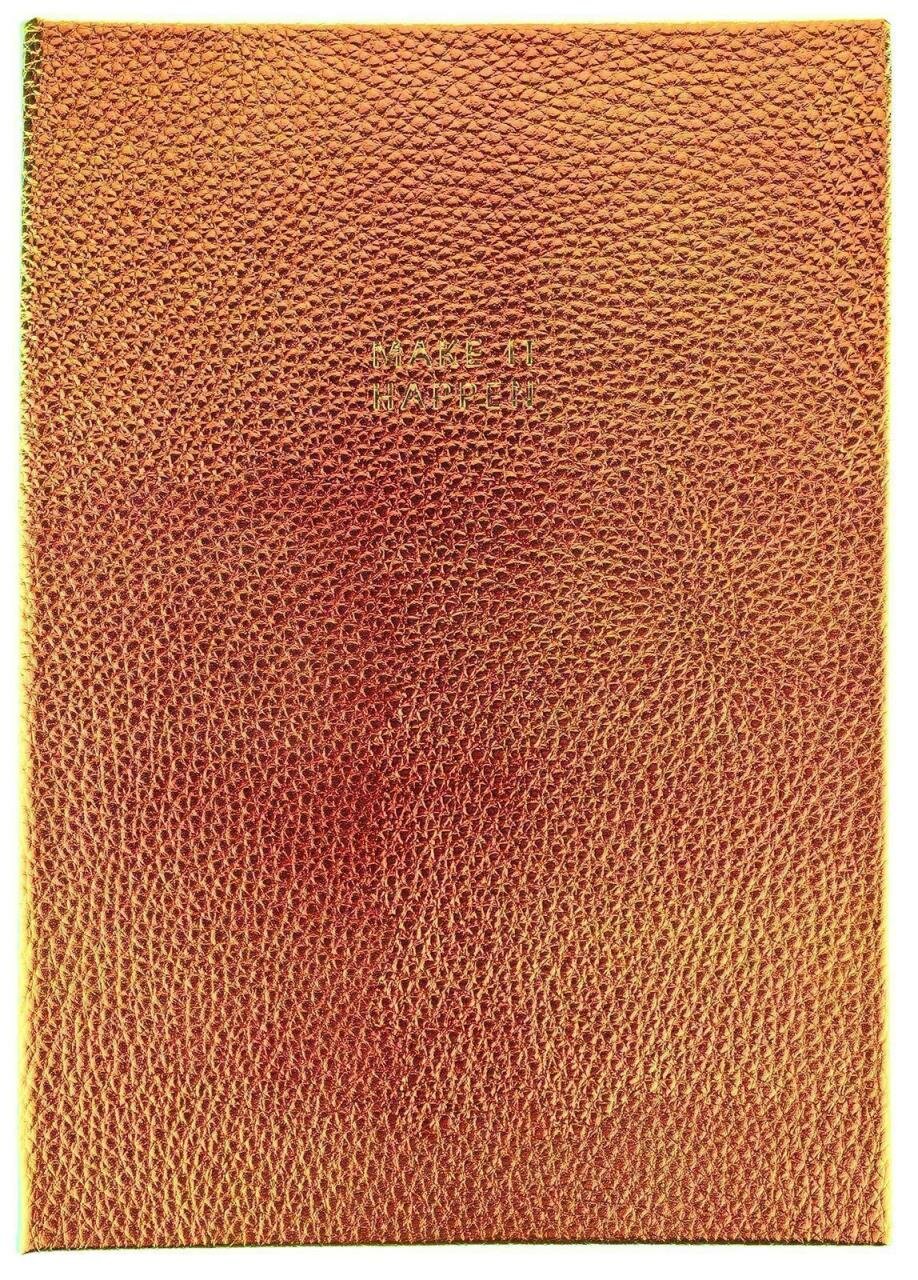 Записная книжка 1 шт LOREX, A5, 96 л. комбинированный блок, твердая обложка. Оранжевы переливающийся