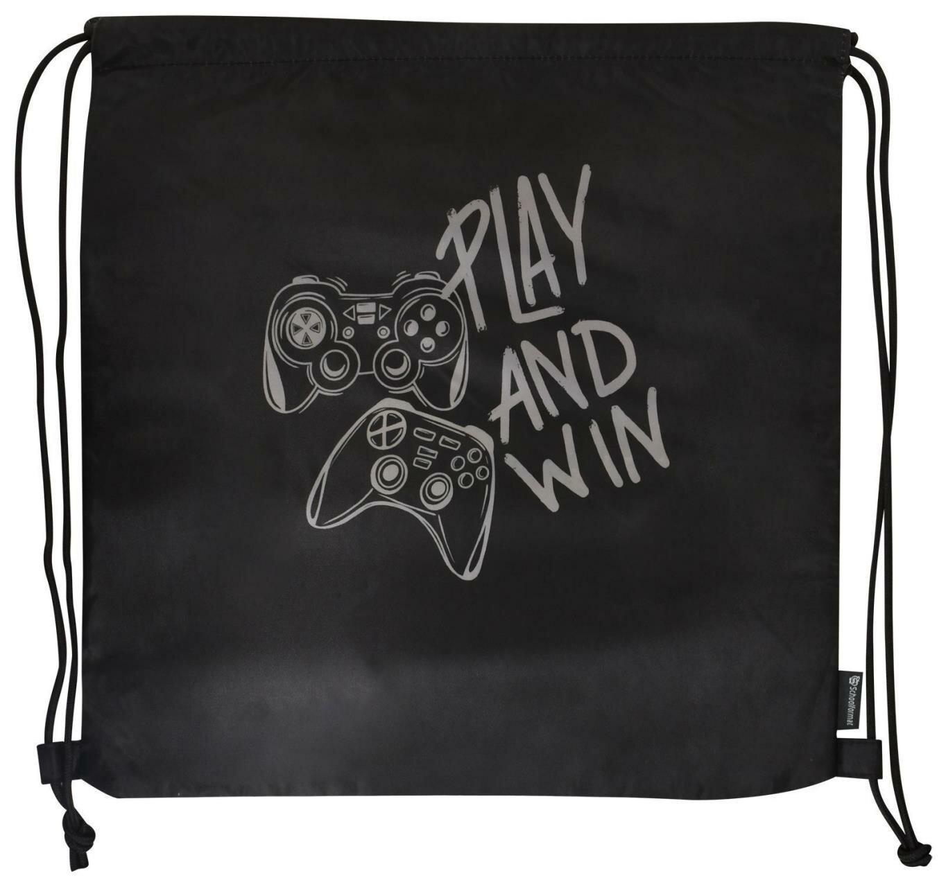 Мешок для обуви Schoolformat джостик 40x40 см, черны, 1 отделение, для мальчиков