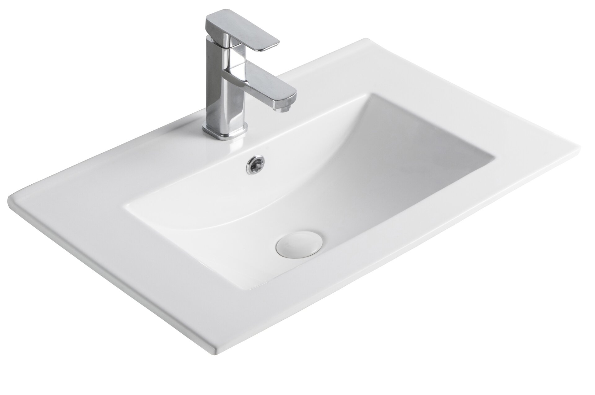 Раковина Gid NYJ803-50 71108 встраиваемая сверху белая 51x40x17