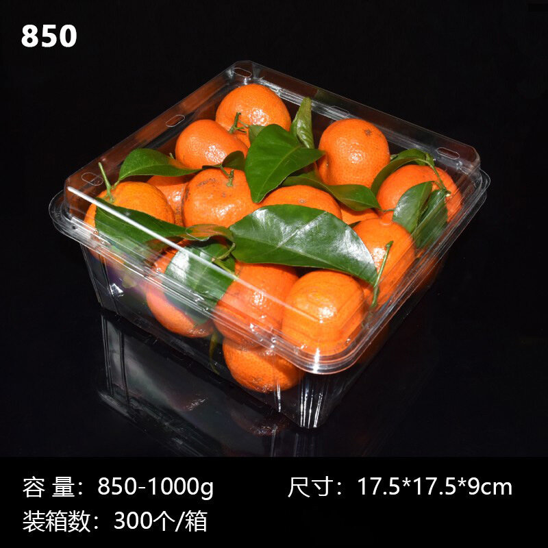 Одноразовая упаковка для фруктов из пластика с крышкой, прозрачная коробка для упаковки вишни и клубники, прямоугольная коробка для фруктов и овощей, ланч-бокс
