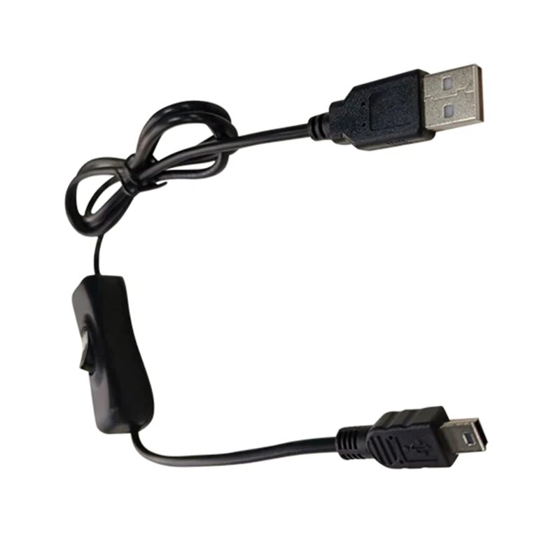 Кабель питания USB-Mini USB с выключателем 5В 3А 1 м
