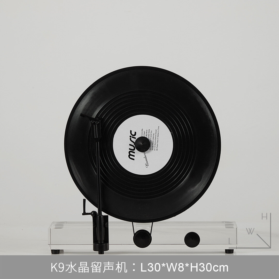 Винтажный проигрыватель в итальянском стиле, настольное украшение для демонстрационных комнат, роскошный декор для гостиной, тумбы под телевизор, грамофон с кристаллами.