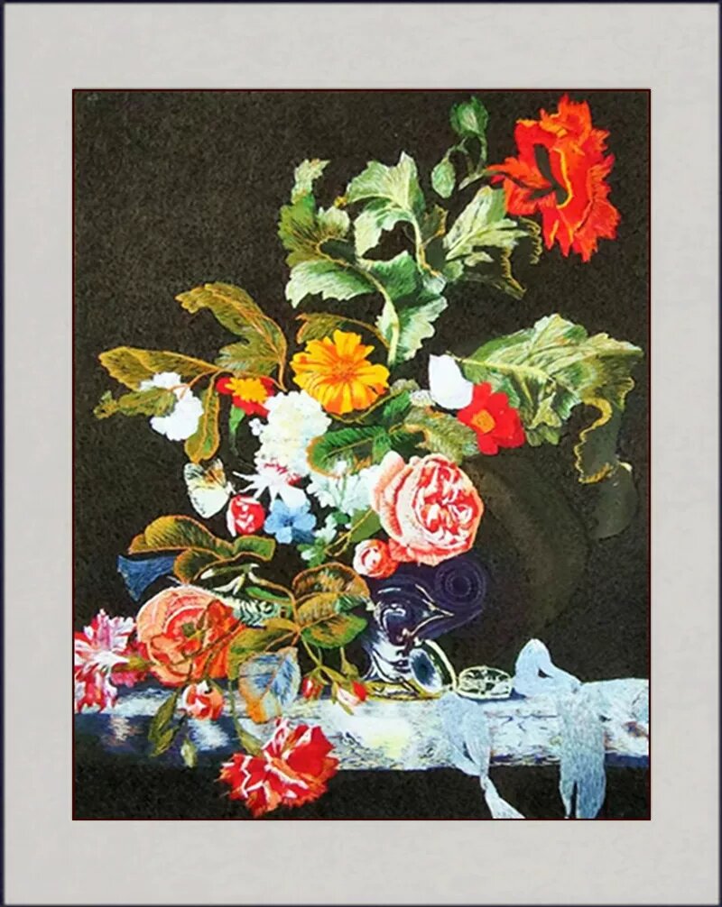 Вышивка Ван Гога Солнечный цветок на стене, цвет темно-зеленый, 40x50 см, декоративная картина для европейского сада и