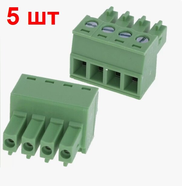 Клеммник на кабель 5 шт. угловой 4 конт. MC420-381-04P