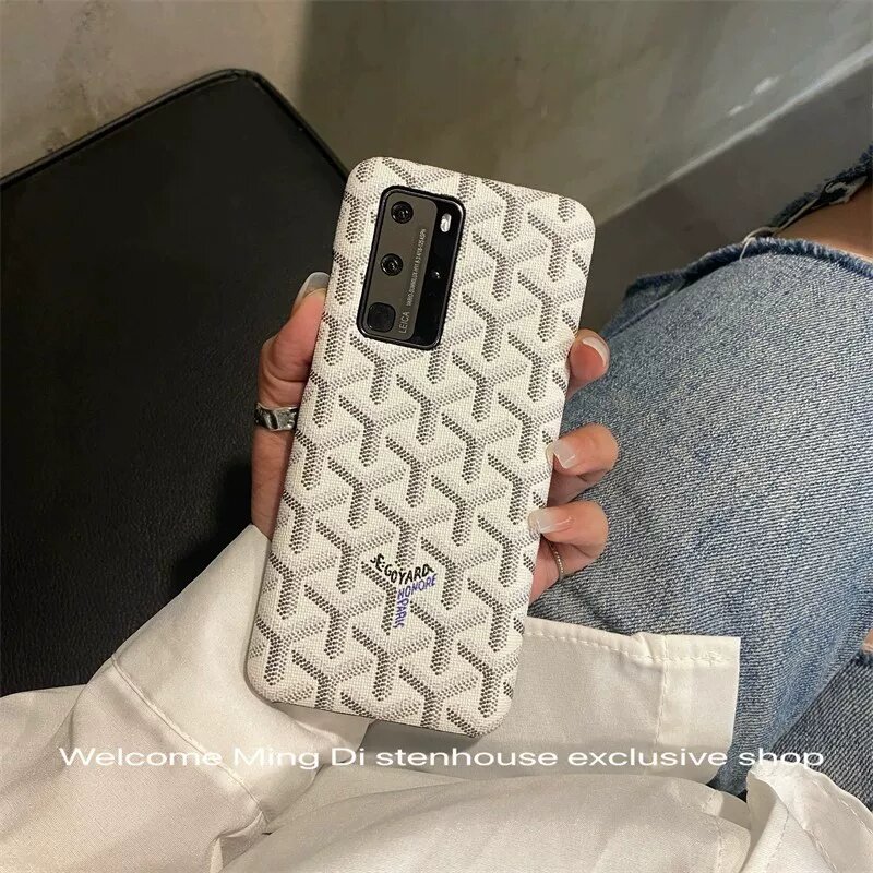 Чехол для смартфона Huawei P50 Pro Oil Edge Goya белый - премиум защитный чехол