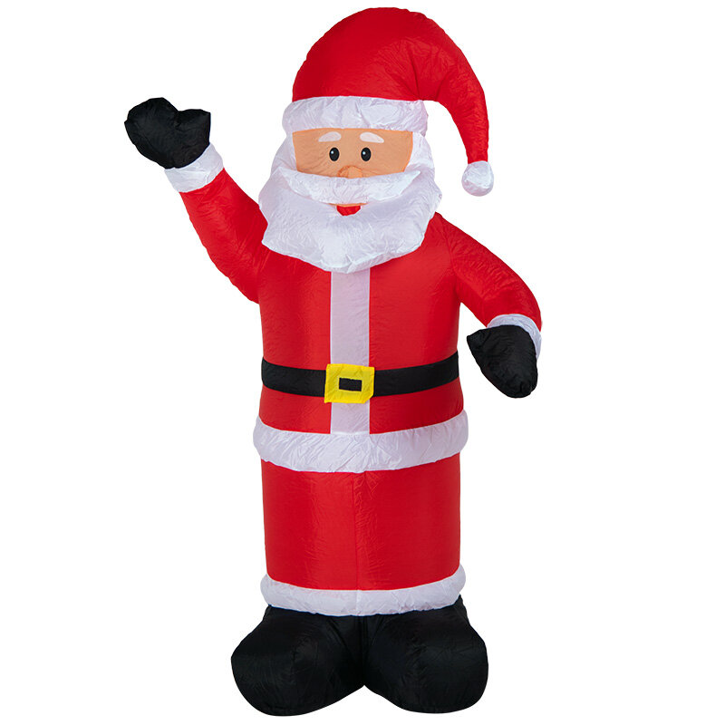 Лампы светодиодные Neon-Night 3D фигура надувная Дед Мороз приветствует, размер 180 см, внутренняя подсветка 5 LED, компрессор с адаптером 12В, IP 65 NEON-NIGHT