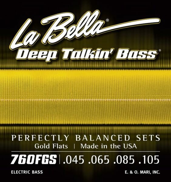 Струны для бас-гитары La Bella 760FGS Gold Flats 45-105