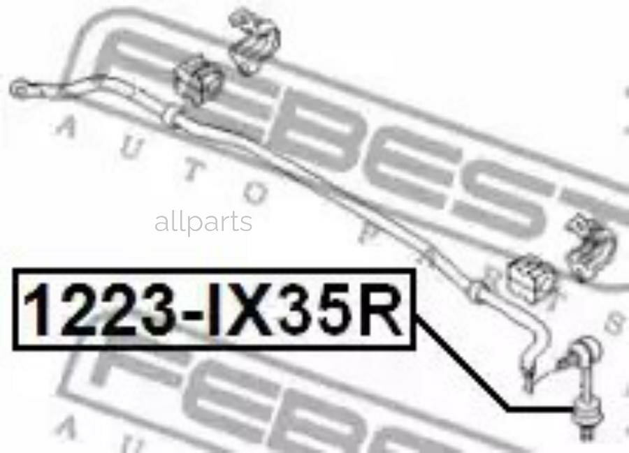 FEBEST 1223-IX35R тяга стабилизатора задняя (HYUNDAI IX35/TUCSON 10MY 2009-) FEBEST