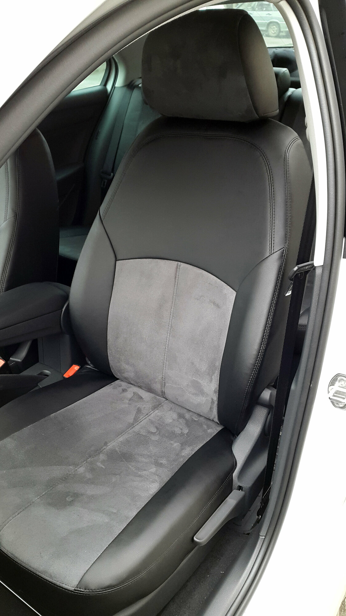 Чехлы Skoda Rapid 12-/VW Polo 20- жаккард сплошные серые Ростов