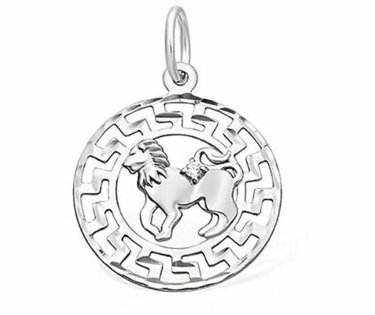 Подвеска, серебро, 925 проба, родирование, фианит