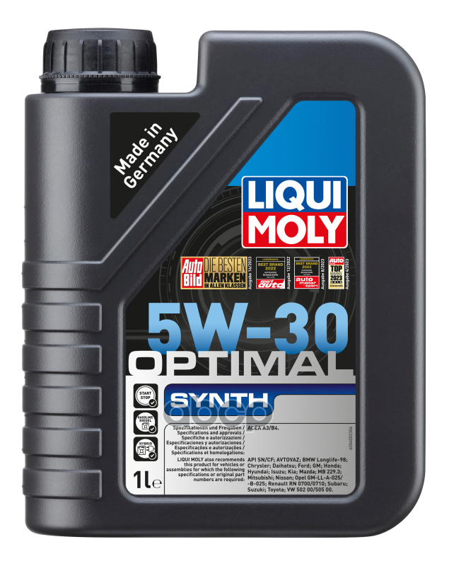 LIQUI MOLY Масло моторное LIQUI MOLY Optimal HT Synth 5W-30 синтетическое 1 л 39000 / 2344