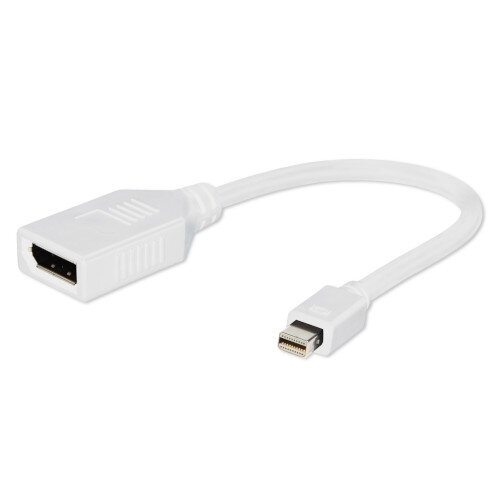 Переходник Mini DisplayPort (M) -> DisplayPort (F), Cablexpert, белый (A-mDPM-DPF-001-W)